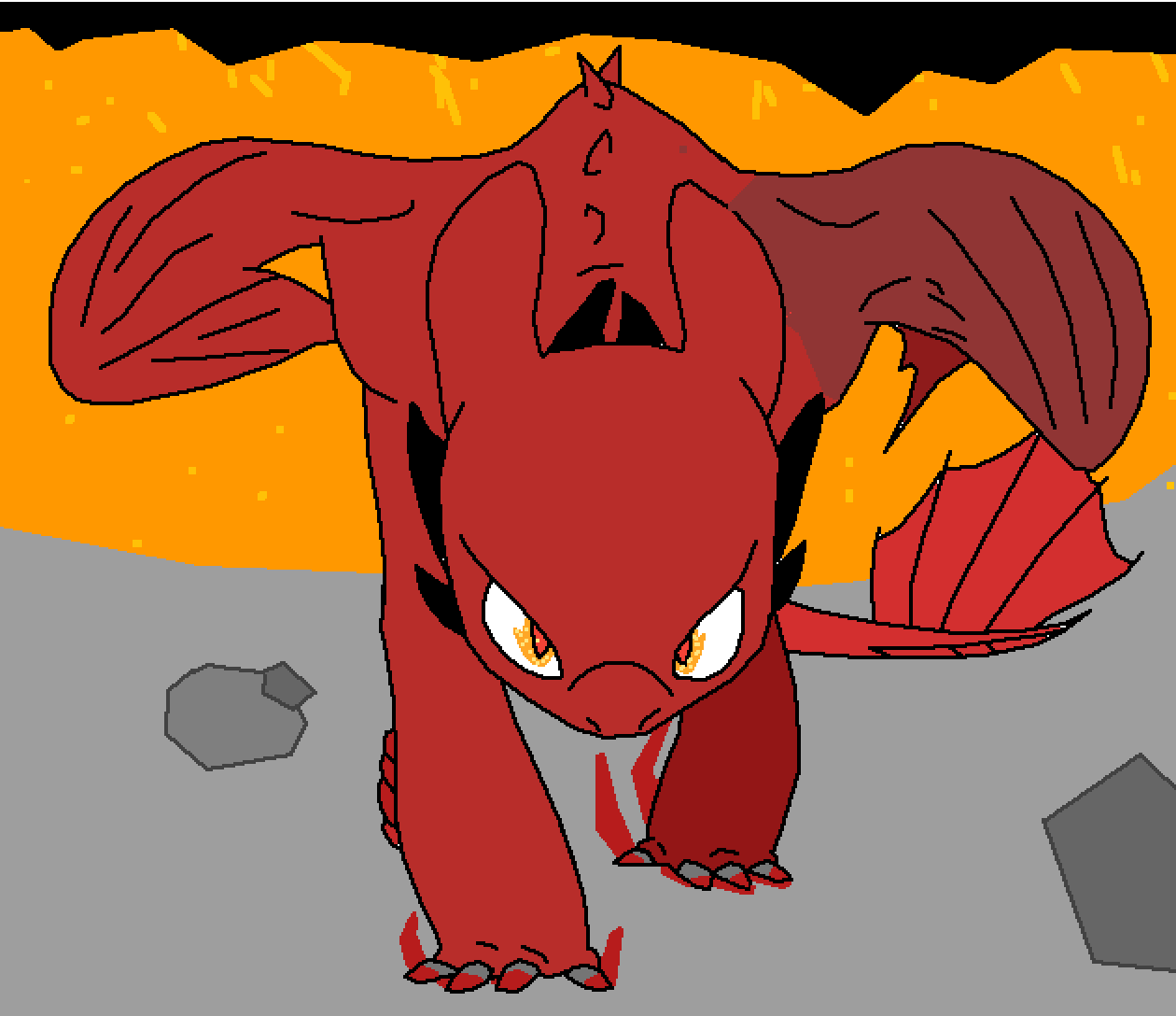 Editing Demonic Toothless - Free online pixel art drawing tool - Pixilart