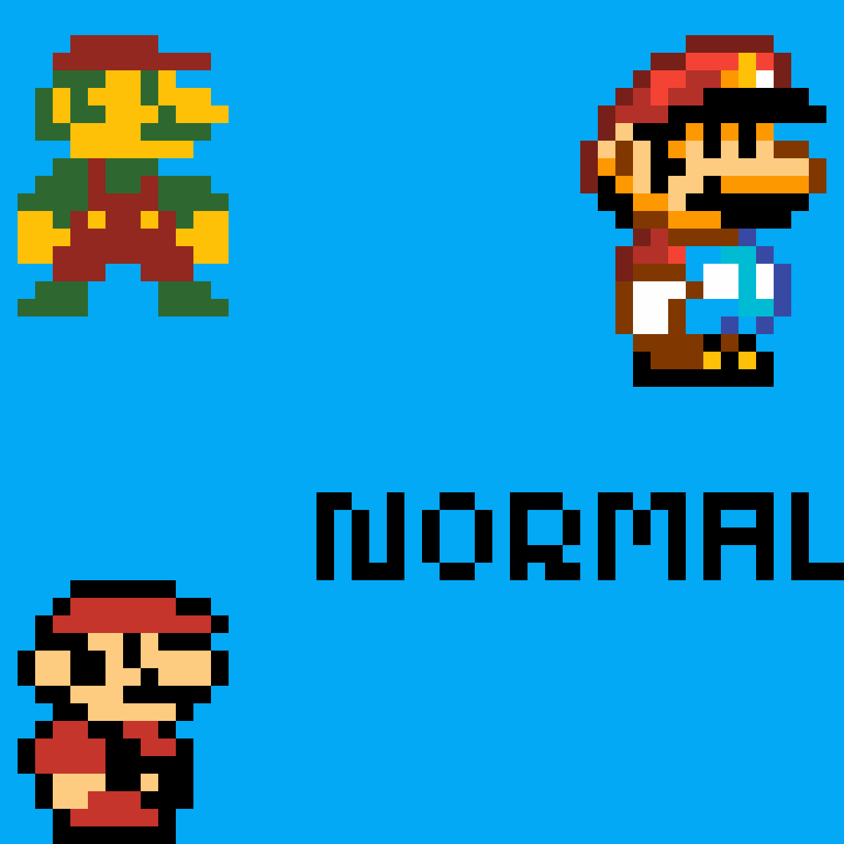 Pixilart - Mario in different styles by MarioBrosPix