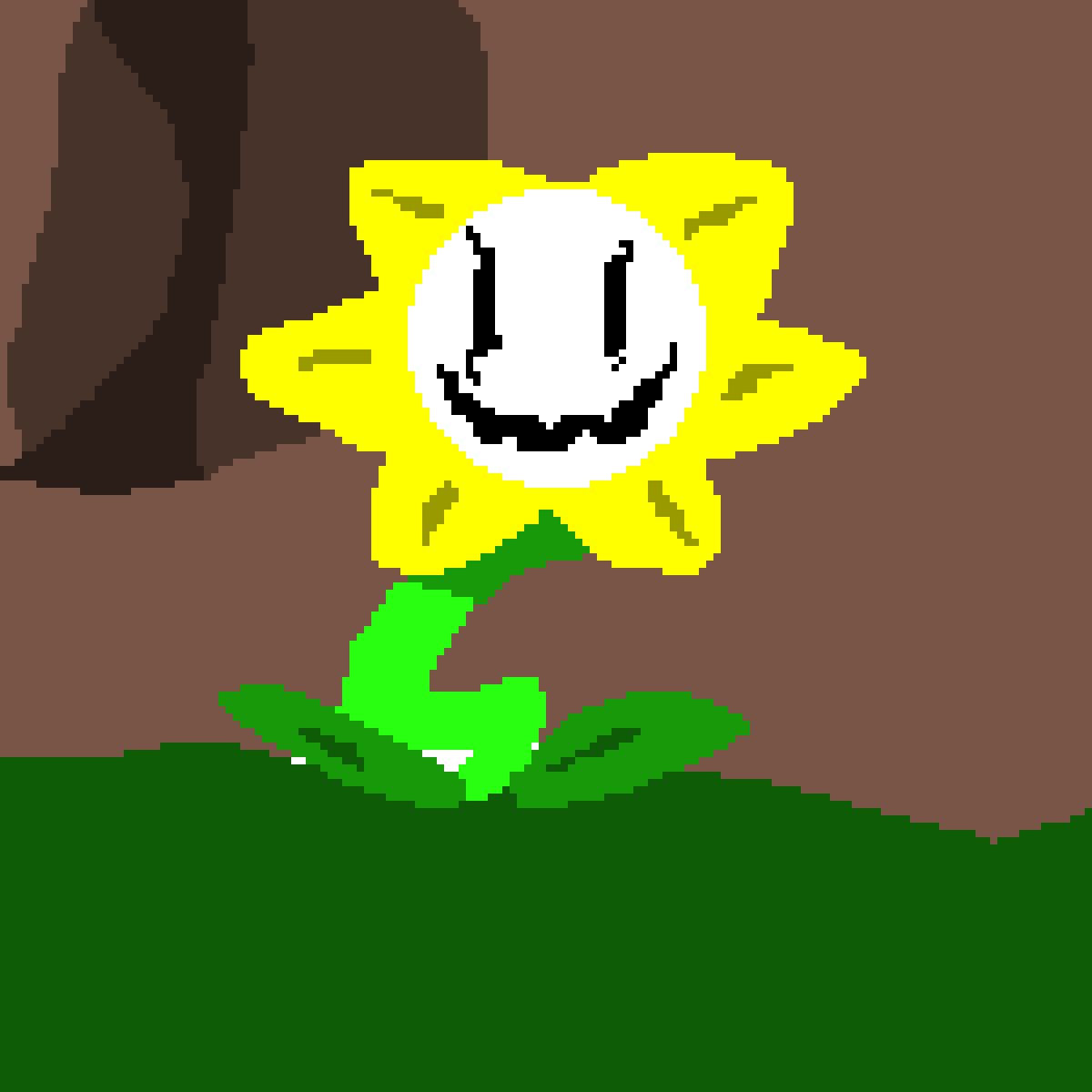 Pixilart - Flowey (Redrawn flowey sprite) by Anonymous