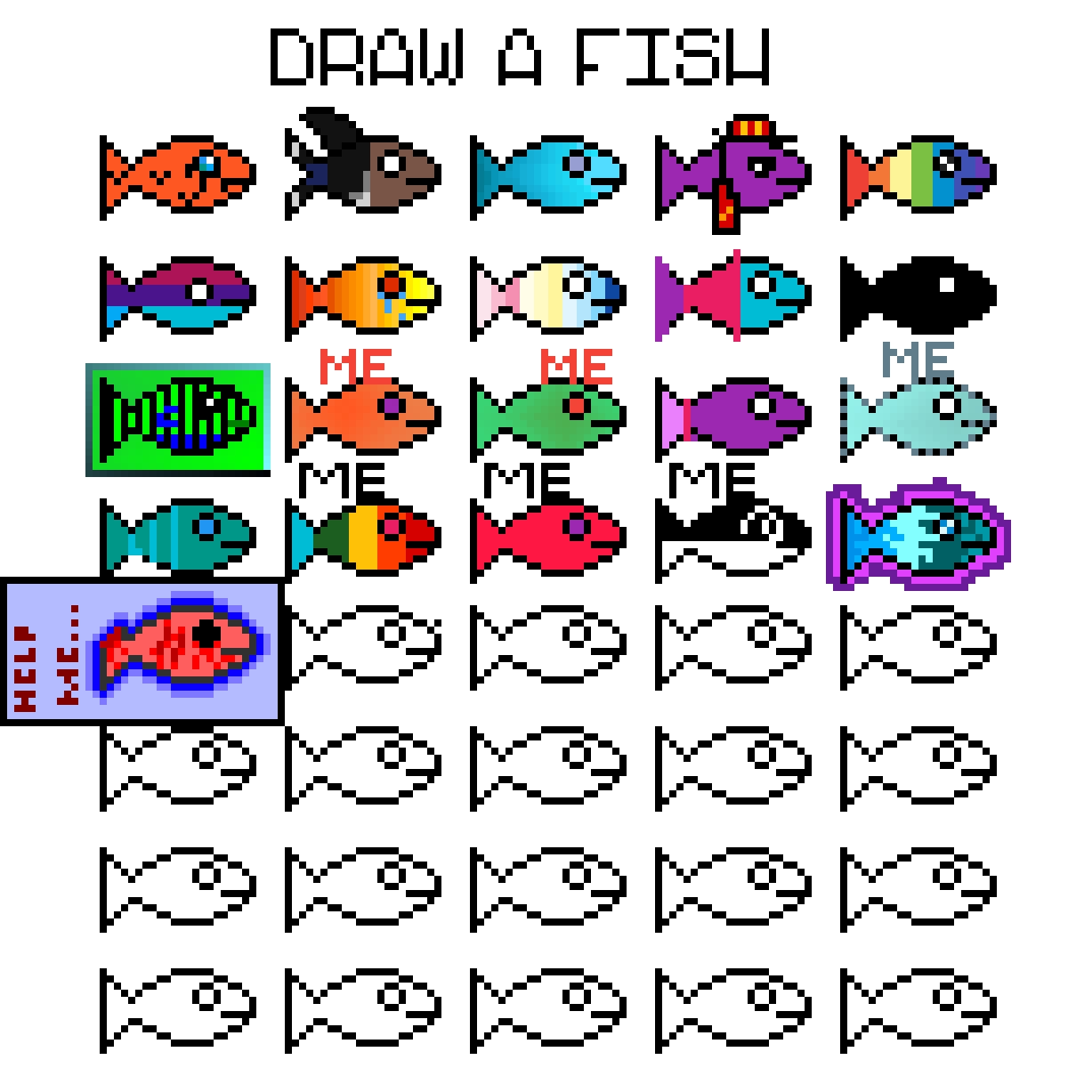 Editing fish - Free online pixel art drawing tool - Pixilart