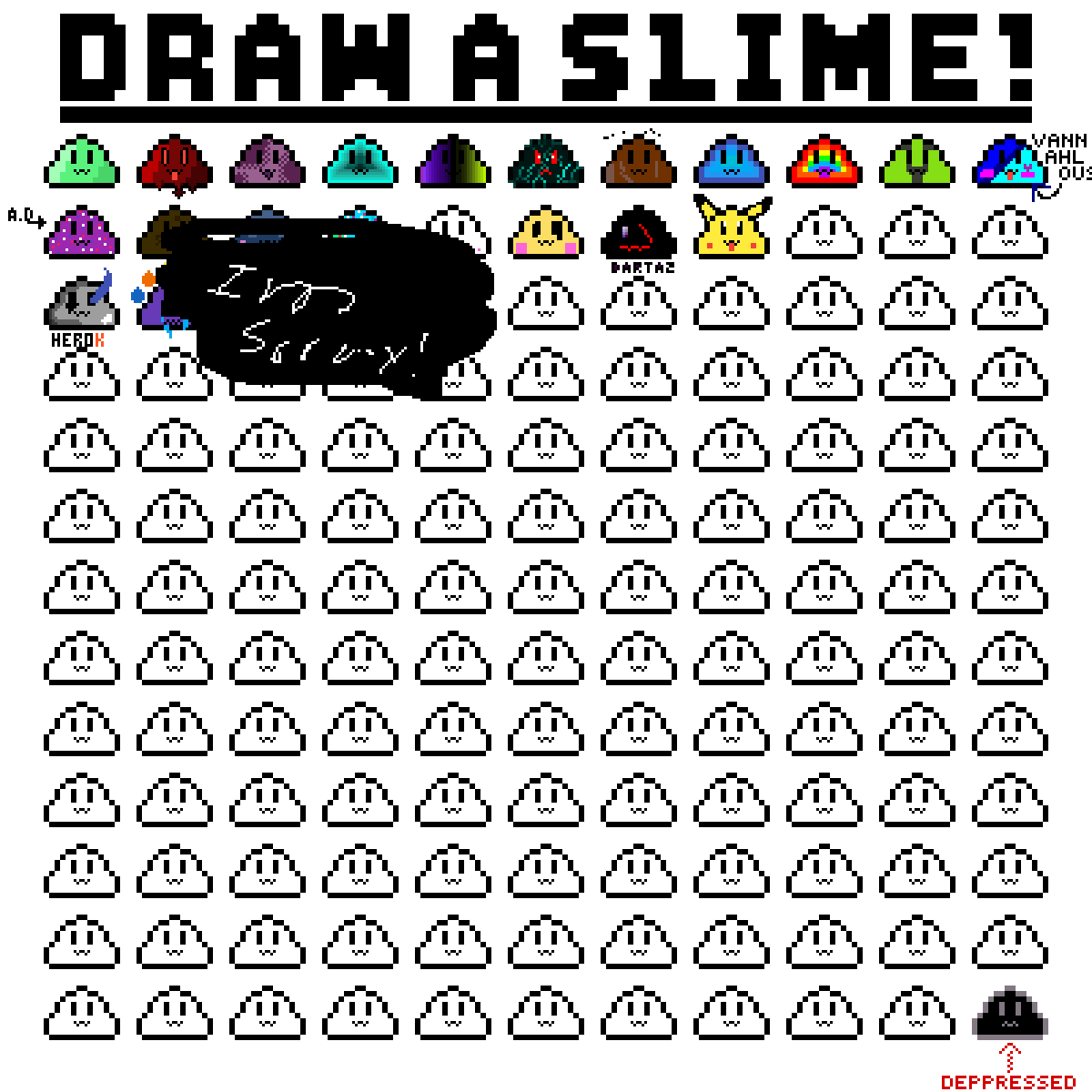 Editing Draw-A-Slime Collab - Free online pixel art drawing tool - Pixilart