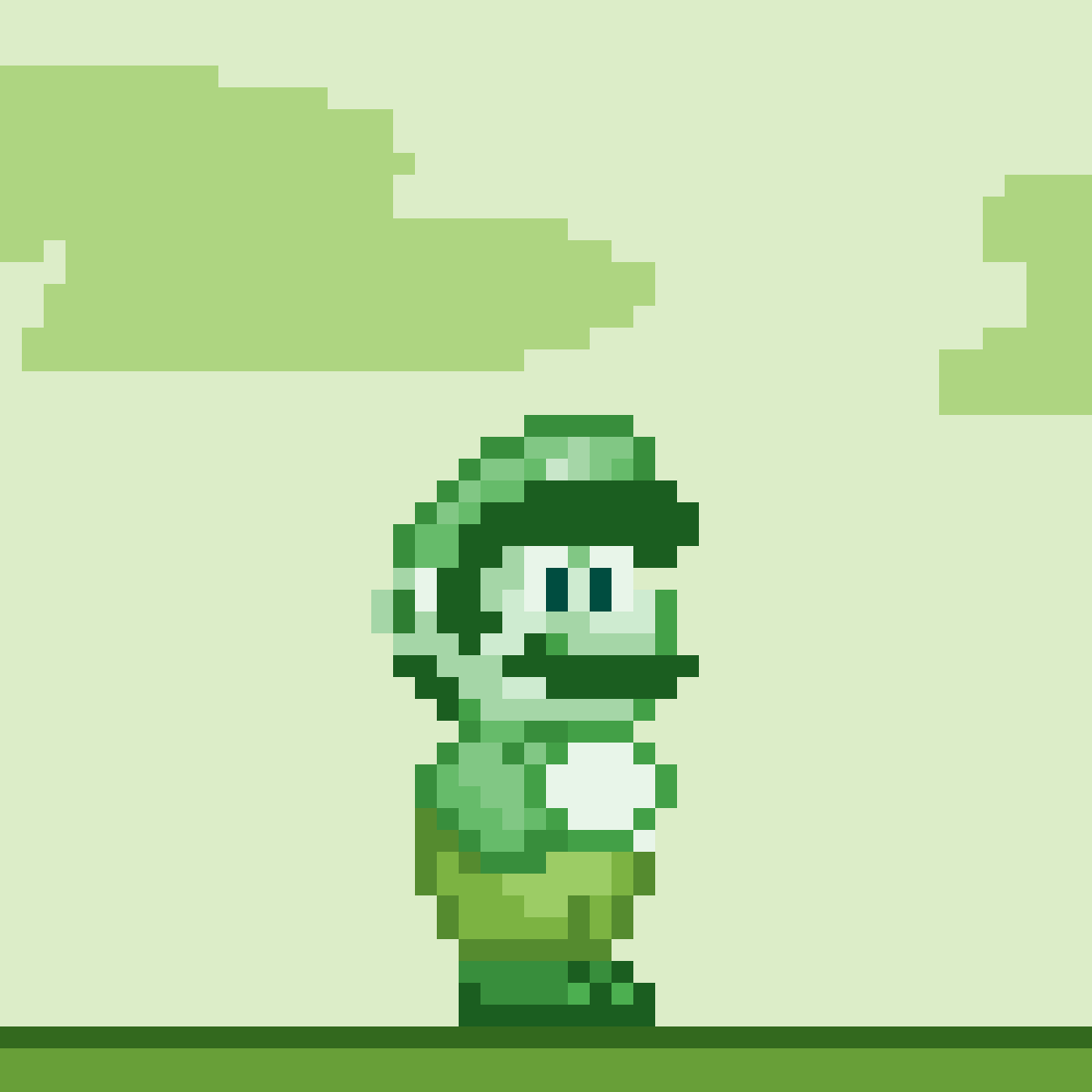 Pixilart - Super Mario but green by SixBurger