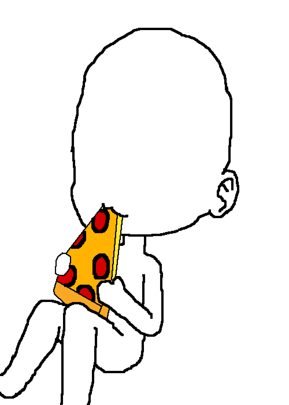 Pixilart - gacha life eating pizza by probablyleslie