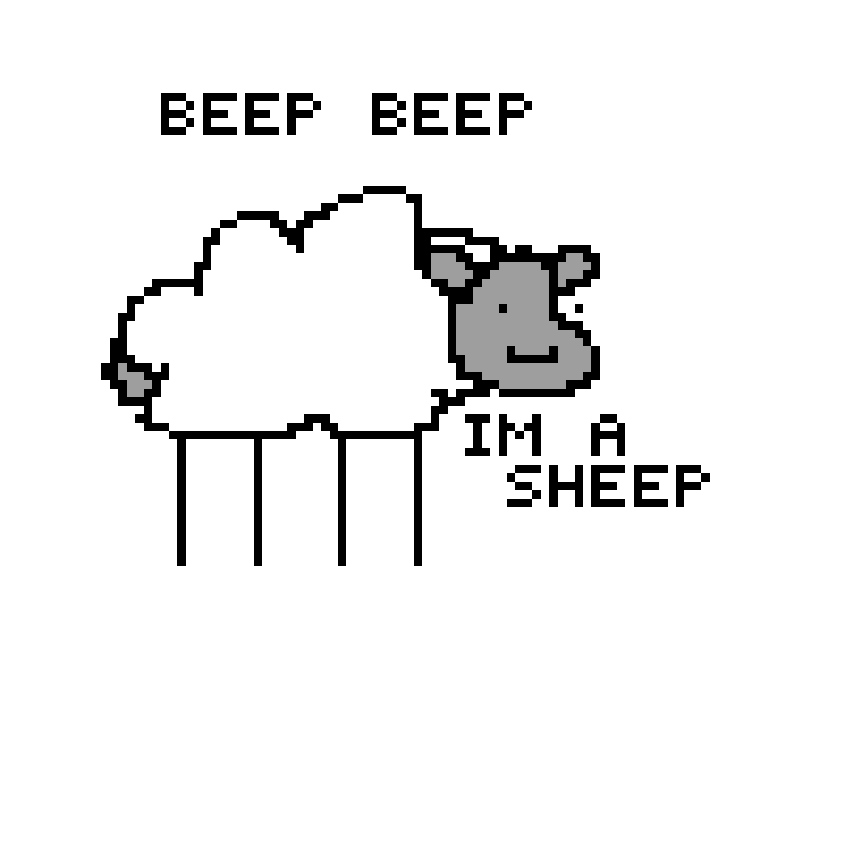 Pixilart - BEEP BEEP IM A SHEEP by Brokenheartedbo