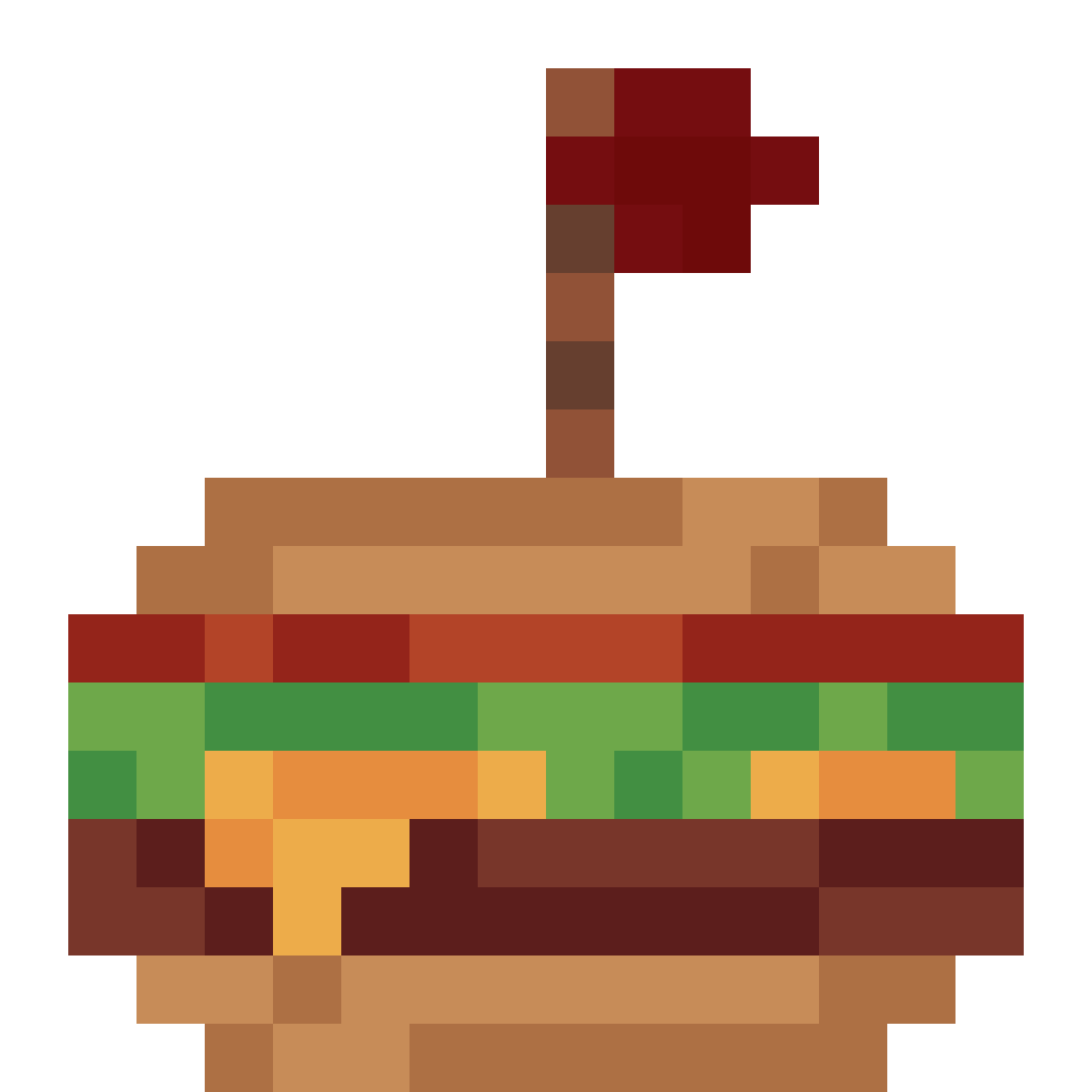 Pixilart - 16x16 Burger by Mushro0m