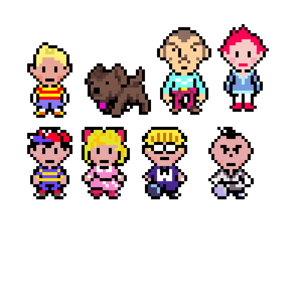 Pixilart - Earthbound/mother 3 sprites by Anonymous