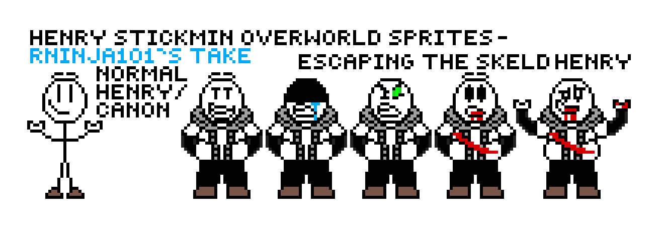 Pixilart - Henry Stickmin OW sprites by Rninja101