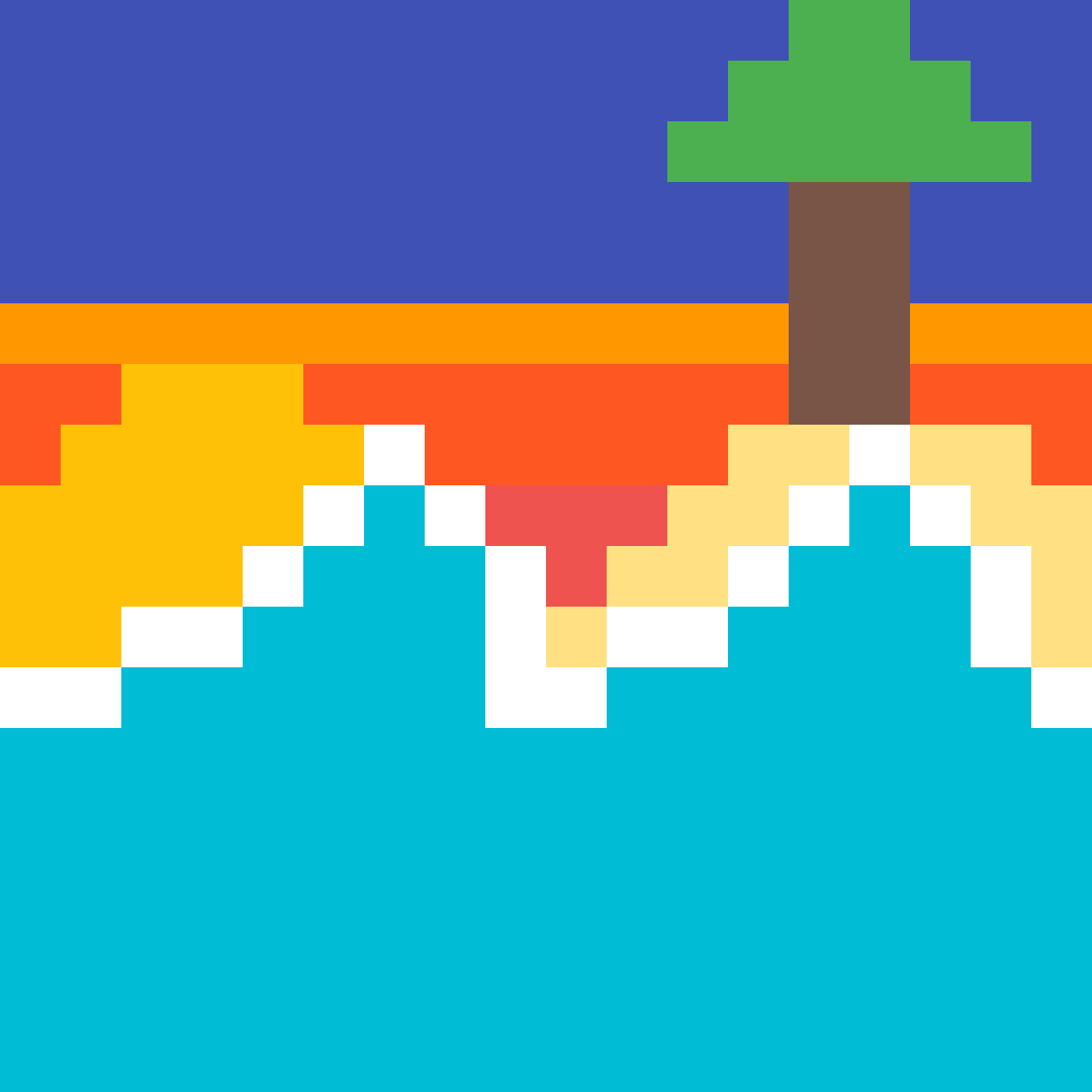 Pixilart - 8-Bit Waves... by EagleGE