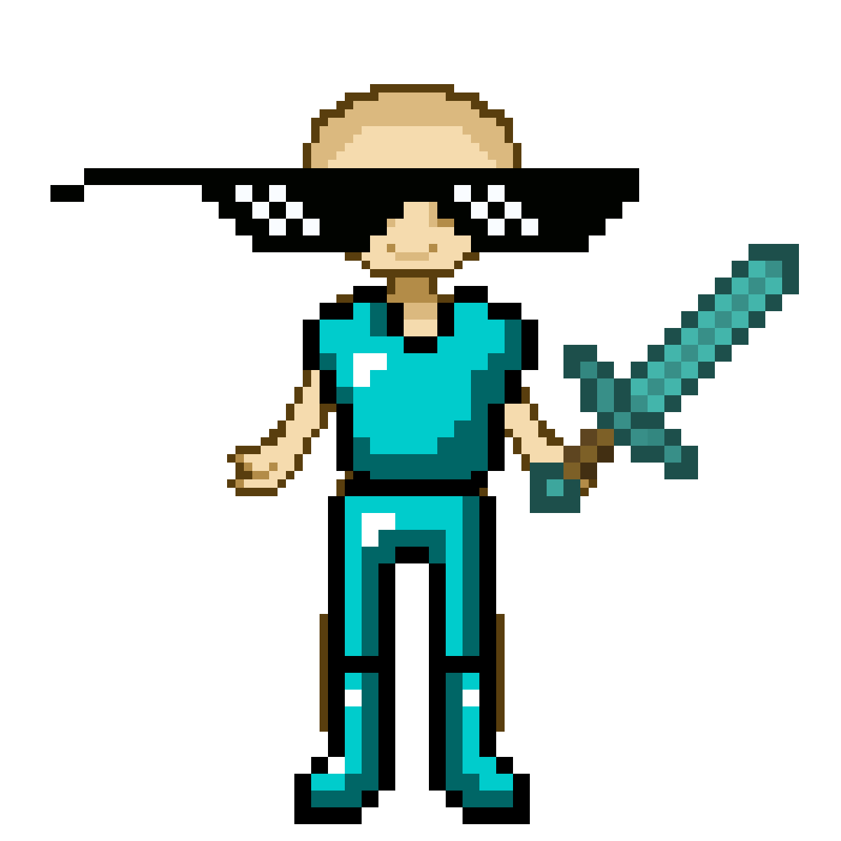 Editing the minecraft glasses alien - Free online pixel art drawing ...