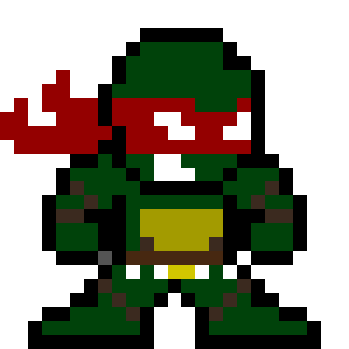 Pixilart - 8 bit TMNT 1984 Raph by hunters4658