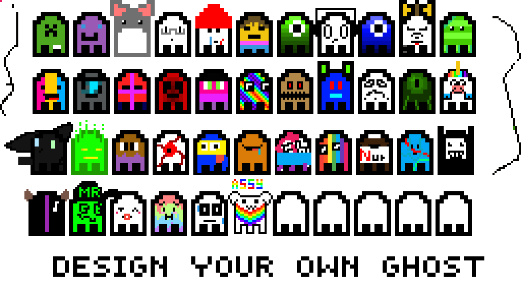 Editing design your own ghost - Free online pixel art drawing tool ...