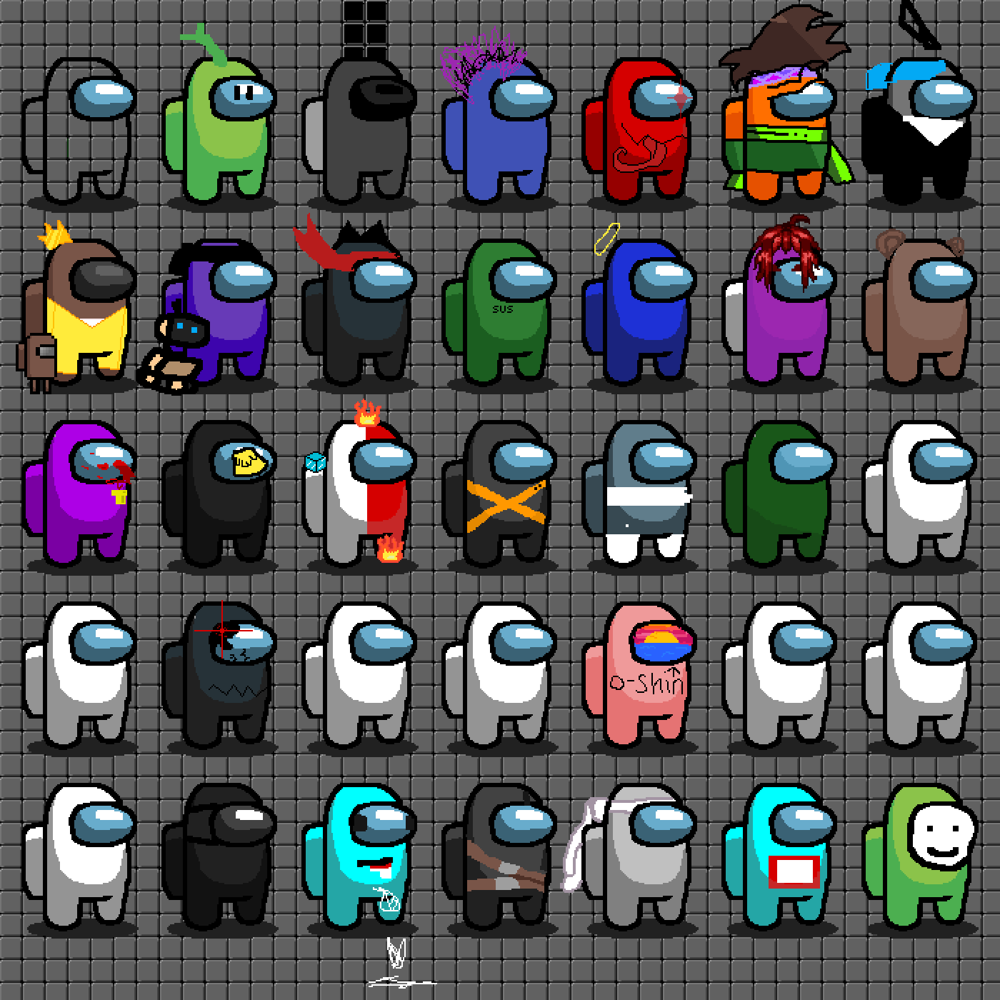 Editing among us - Free online pixel art drawing tool - Pixilart