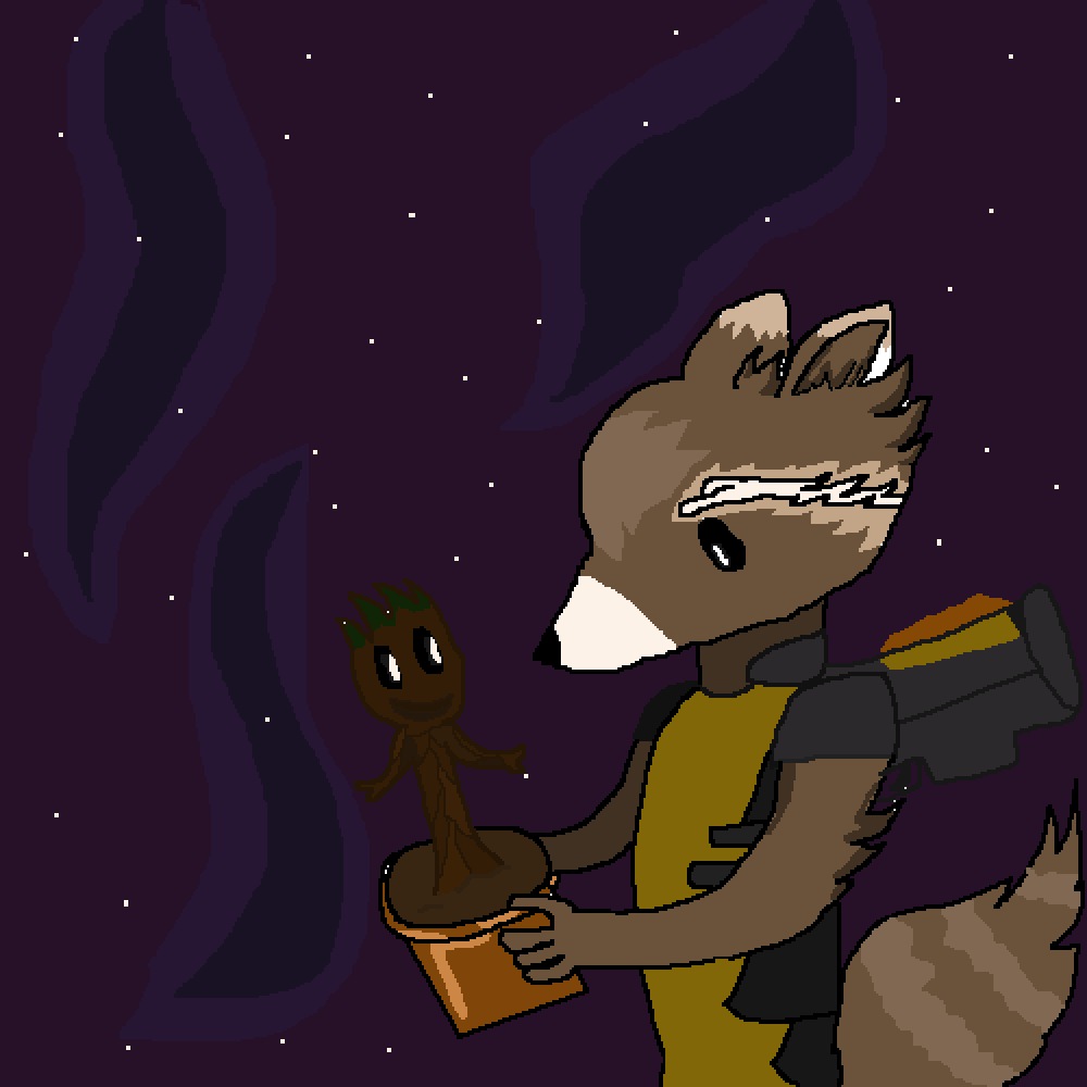 Pixilart - Rocket and Groot by Sherlokiarty