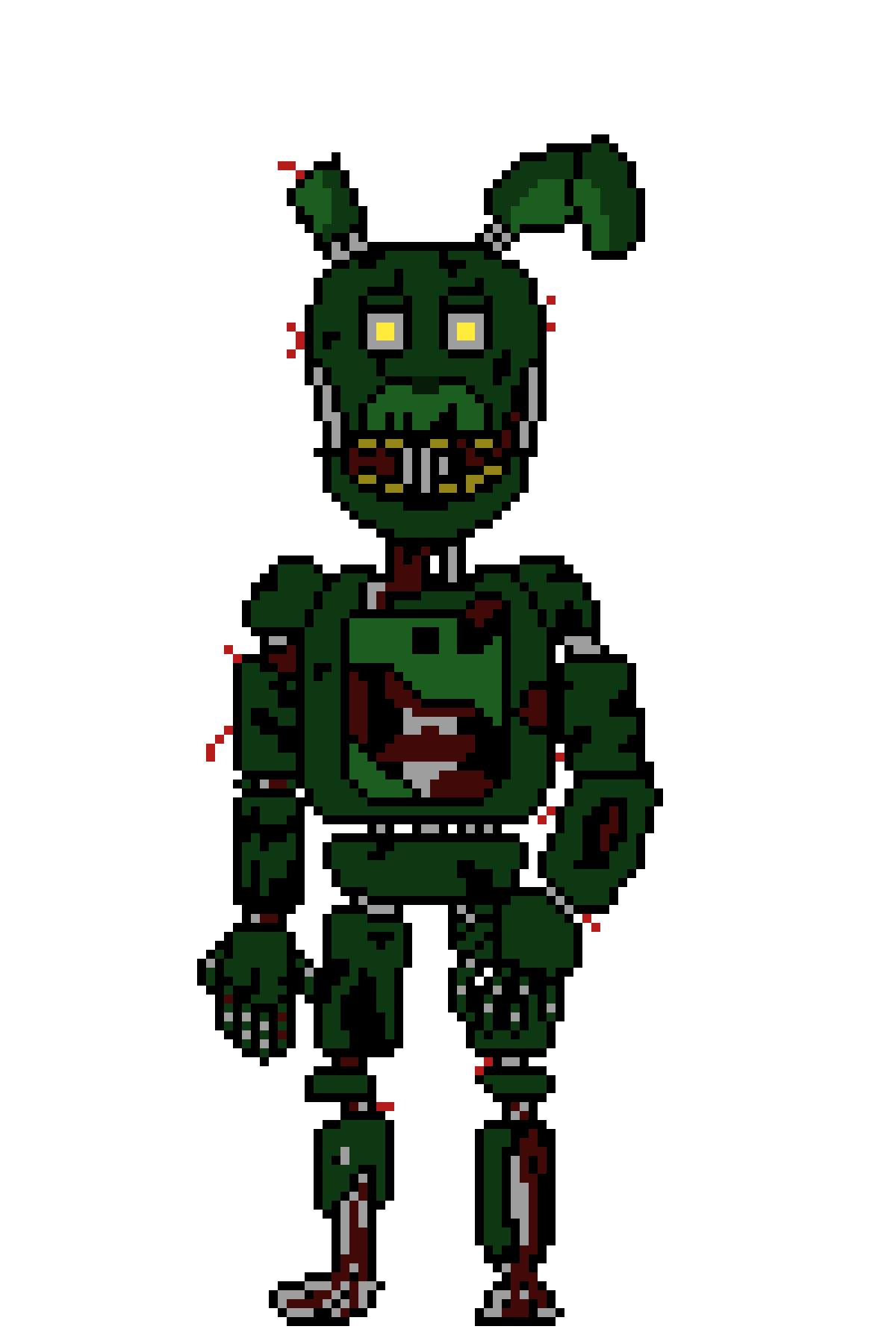 Pixilart - Springtrap Sprite by Lace1