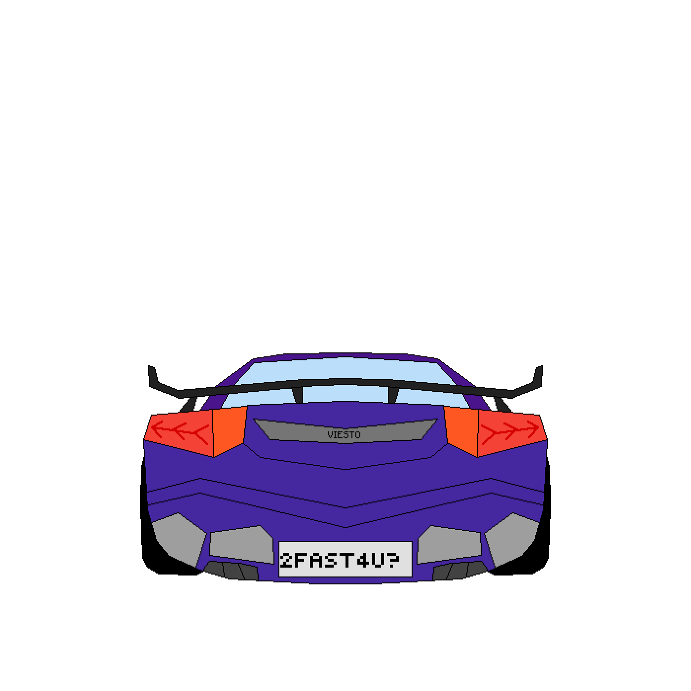 Pixilart - rear end of sports car by camodogaming