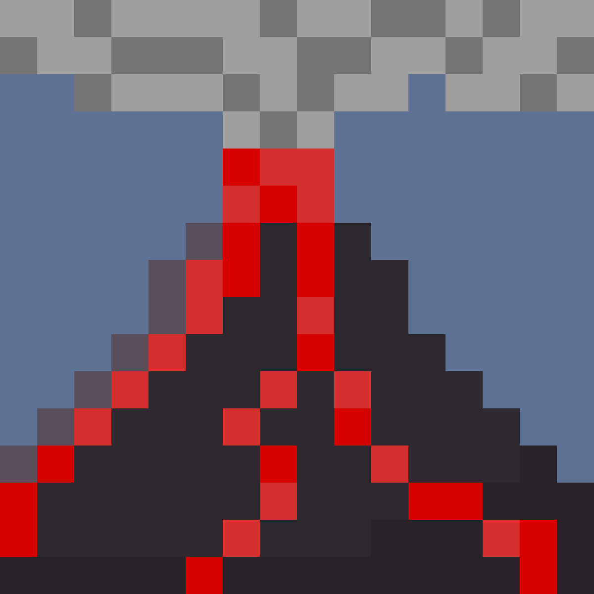 Pixilart - 16 bit volcano by TundraMundra