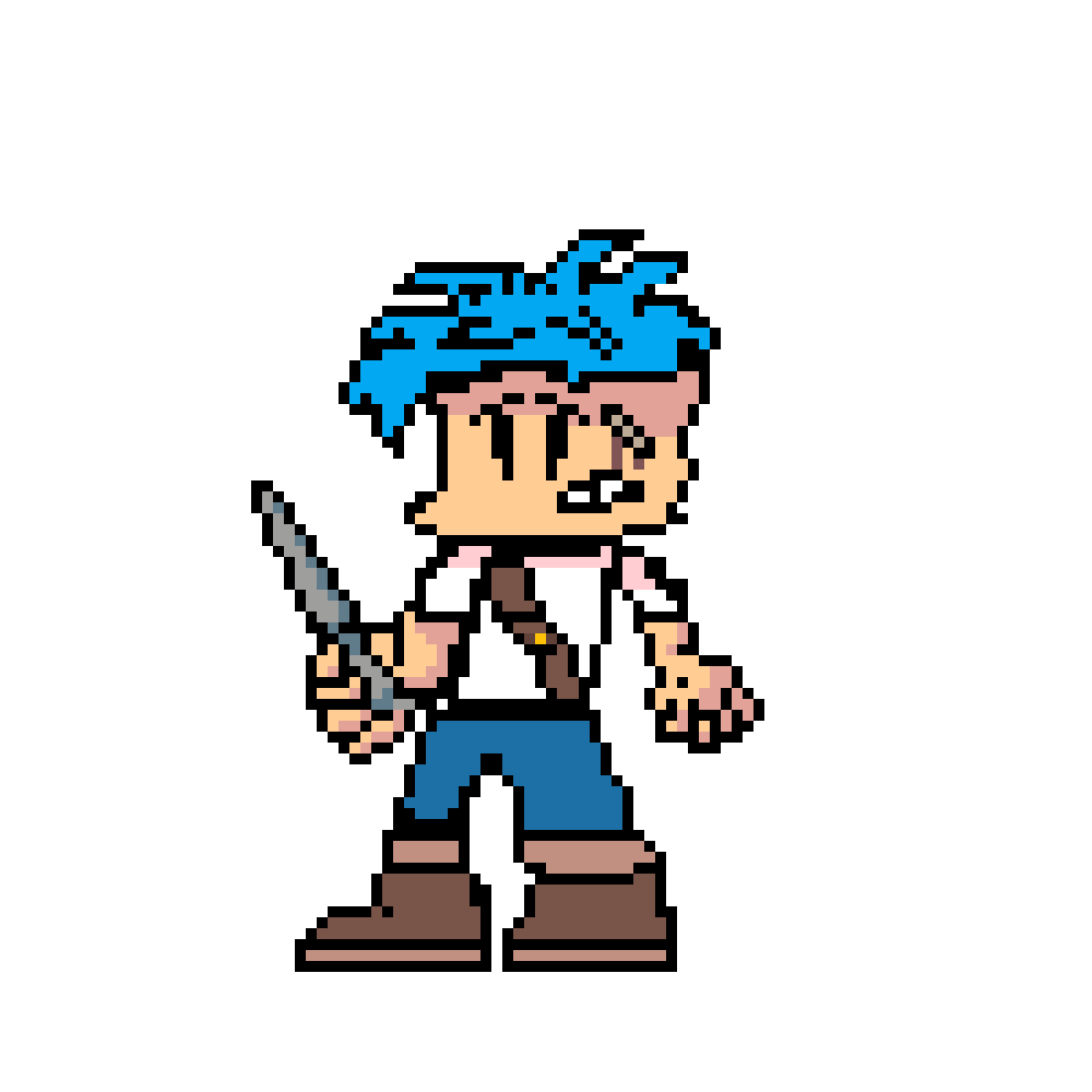 Pixilart - Pibby bf right by Mekko4dev