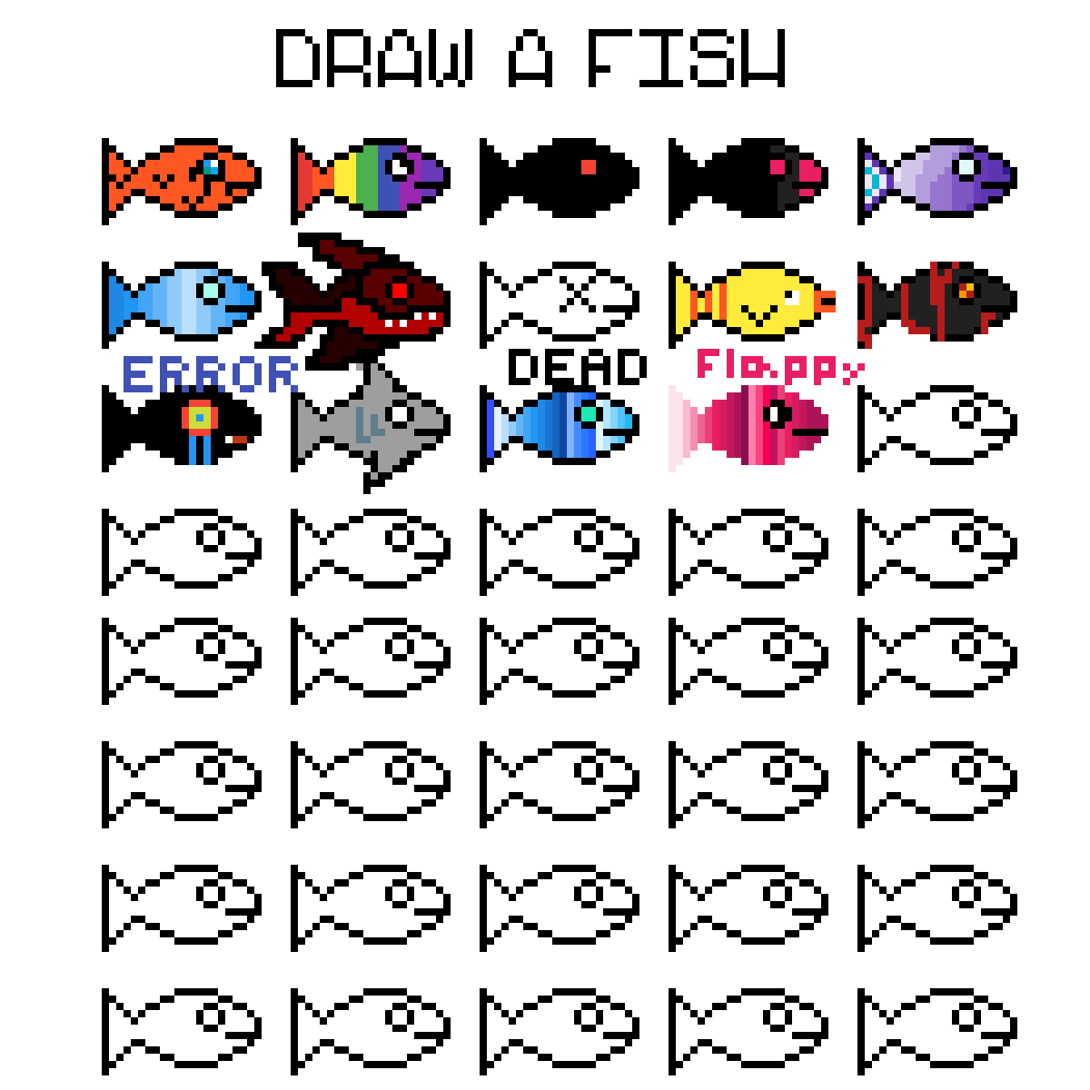 Editing Make a Fish - Free online pixel art drawing tool - Pixilart