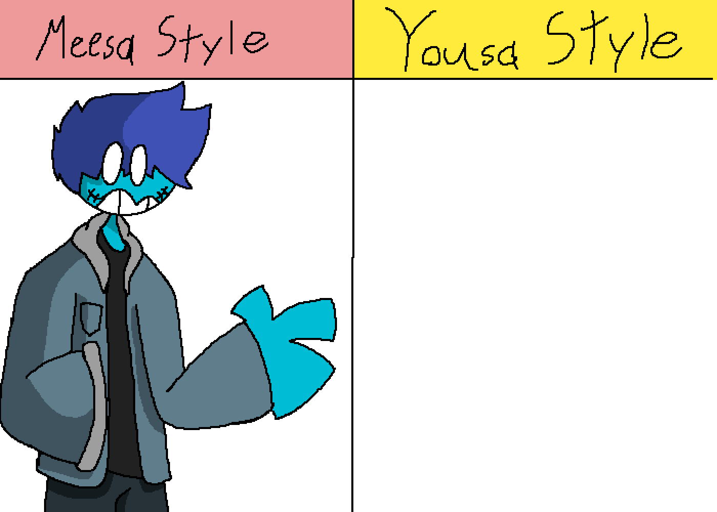 Pixilart - Gabe different styles by StereoMan