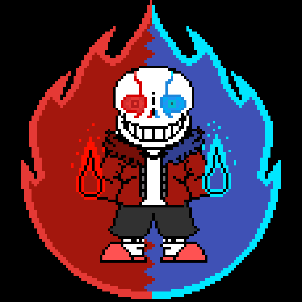 Pixilart - hard sans HARD MODE by DD-sans