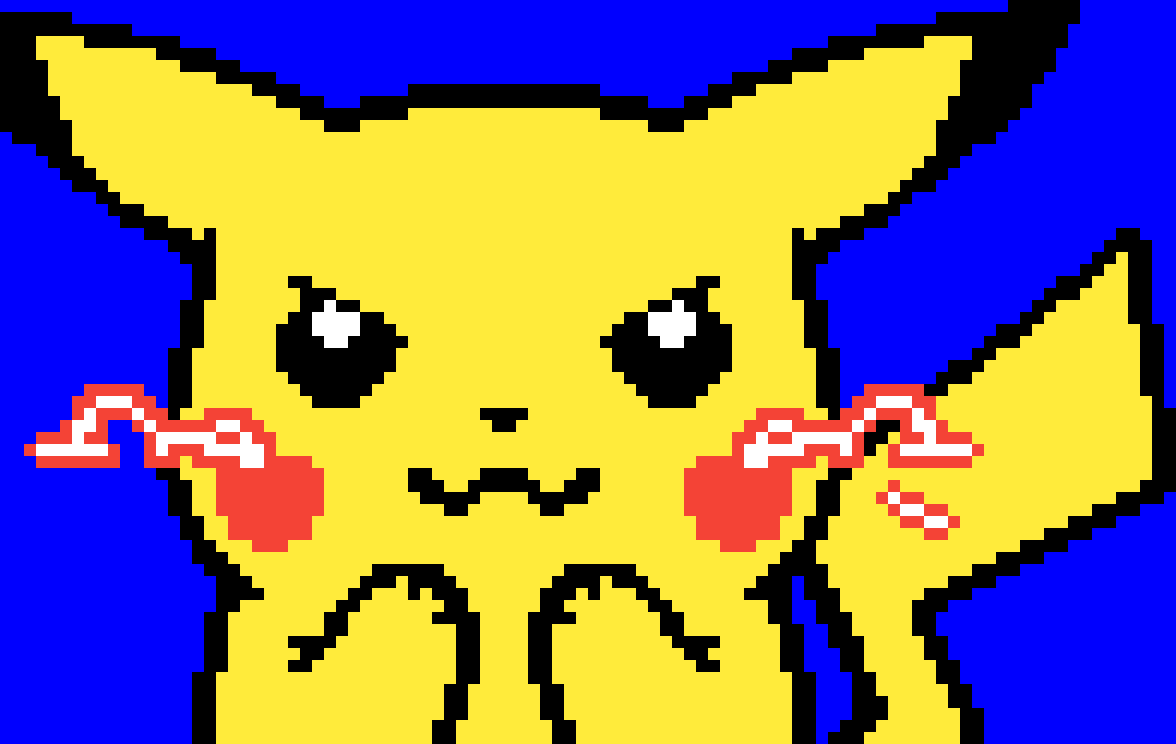 Pixilart - angry pikachu by drawer