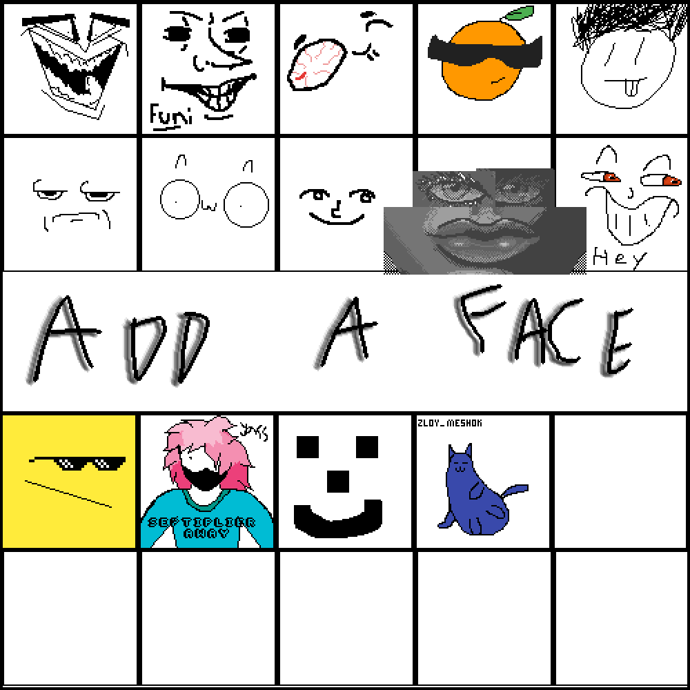Editing add a face - Free online pixel art drawing tool - Pixilart