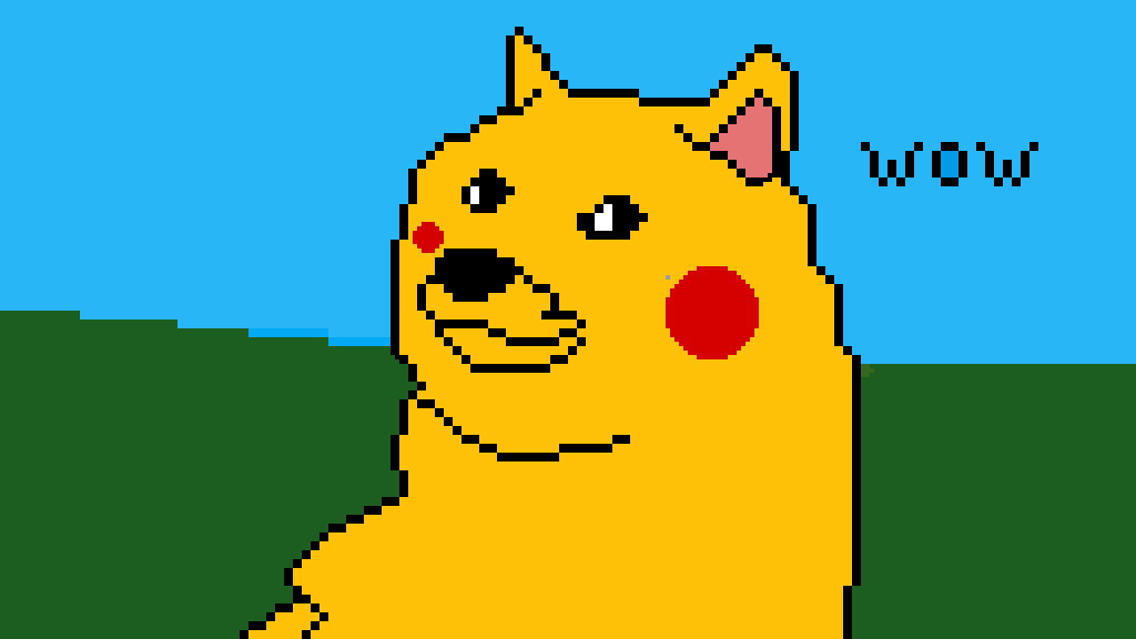 Editing pikachu doge - Free online pixel art drawing tool - Pixilart