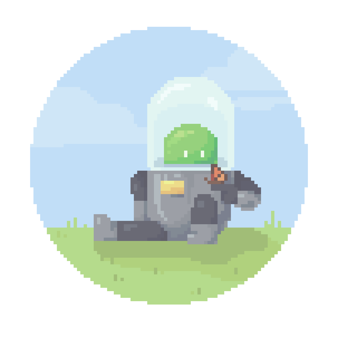 Pixilart - Slime Guy (Art Trade) by Slate