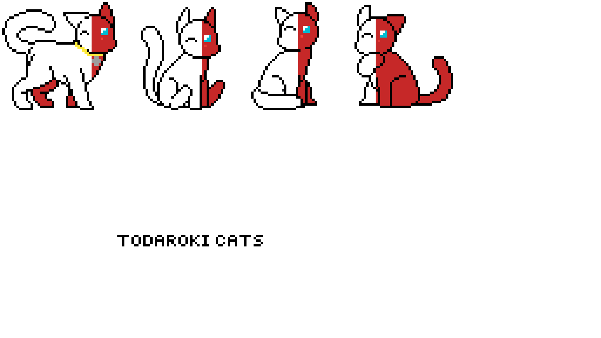 Pixilart - todoroki cats by Wolf-Deku-Chan