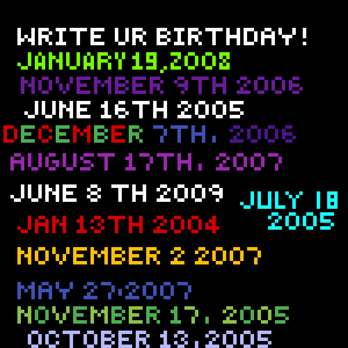Editing My birthday - Free online pixel art drawing tool - Pixilart