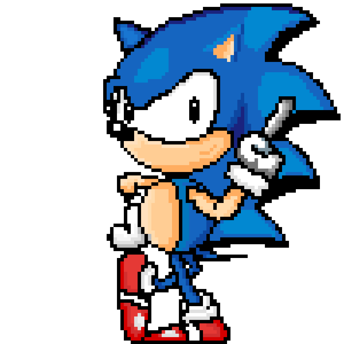 Pixilart - detailed sonic by sonic-fan-65