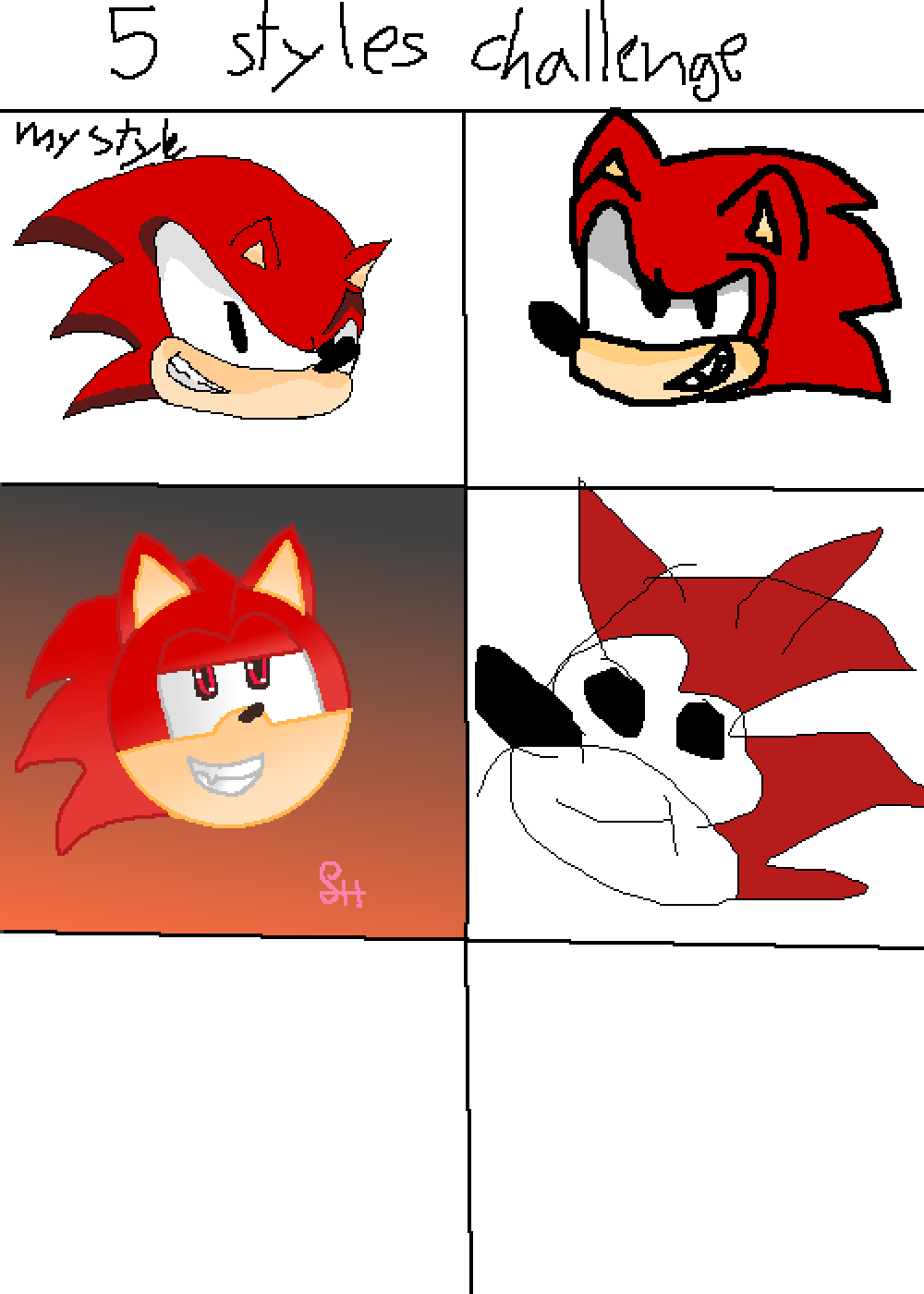 Pixilart - Red sonic by Sonic-the-blue