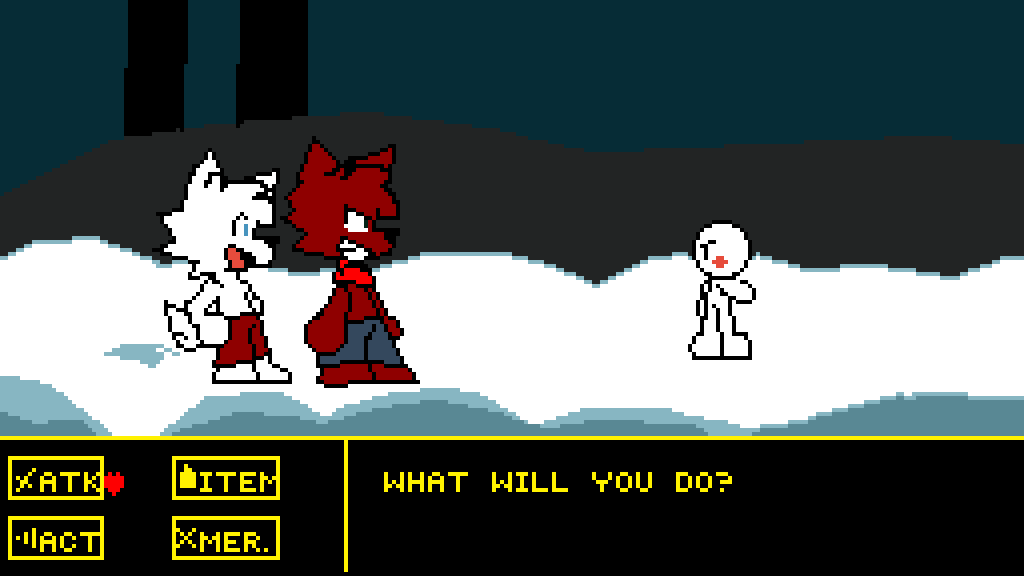 Pixilart - snowdin battle scene by Roy-the-animatr