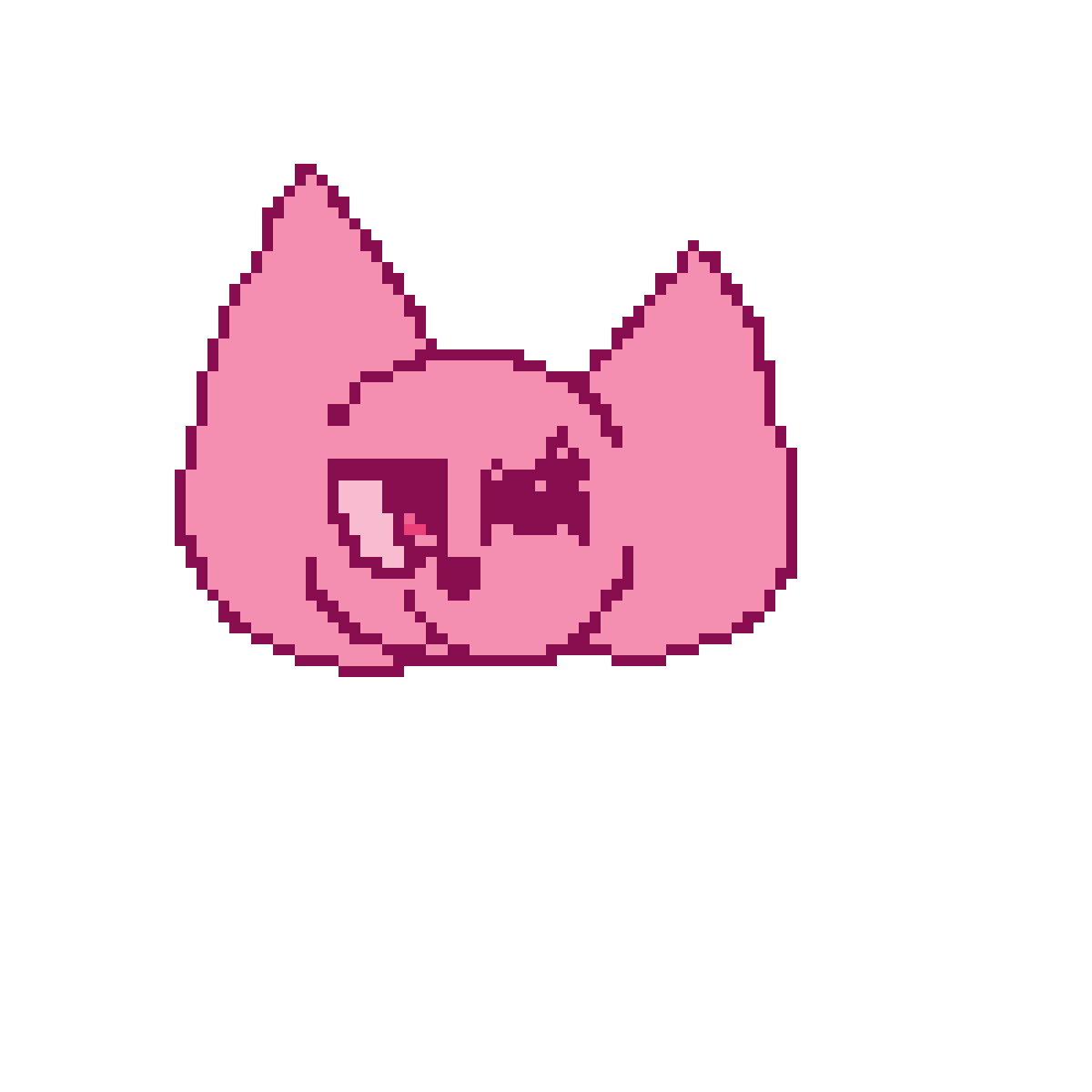 Pixilart - Pink Cat by poofesure