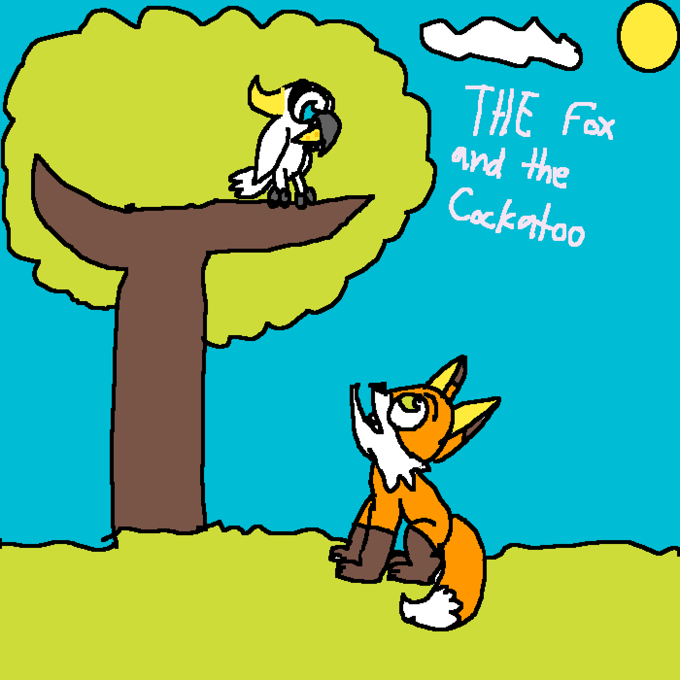 Pixilart - The fox and cockatoo by StevieWevie