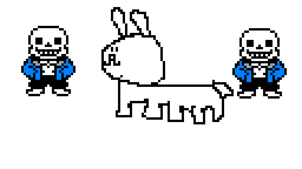Pixilart - Sans and a Bunny by Batman-Sans