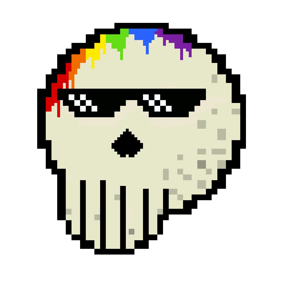 Pixilart - Skull X by ZAPro77