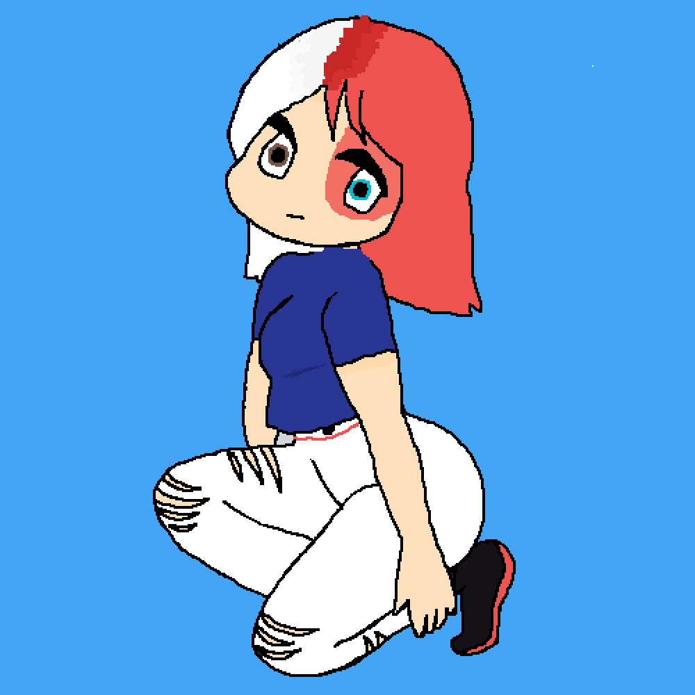 Editing Genderbend Todoroki - Free online pixel art drawing tool - Pixilart