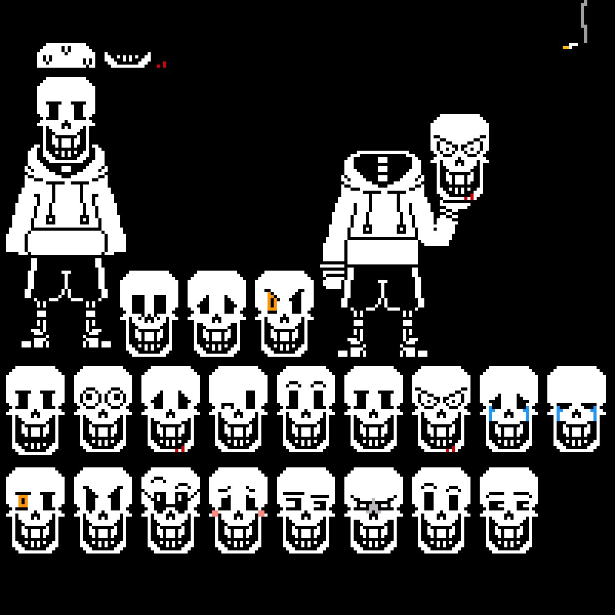 Pixilart - Swap Papyrus sprite sheet by TrakinastheCat