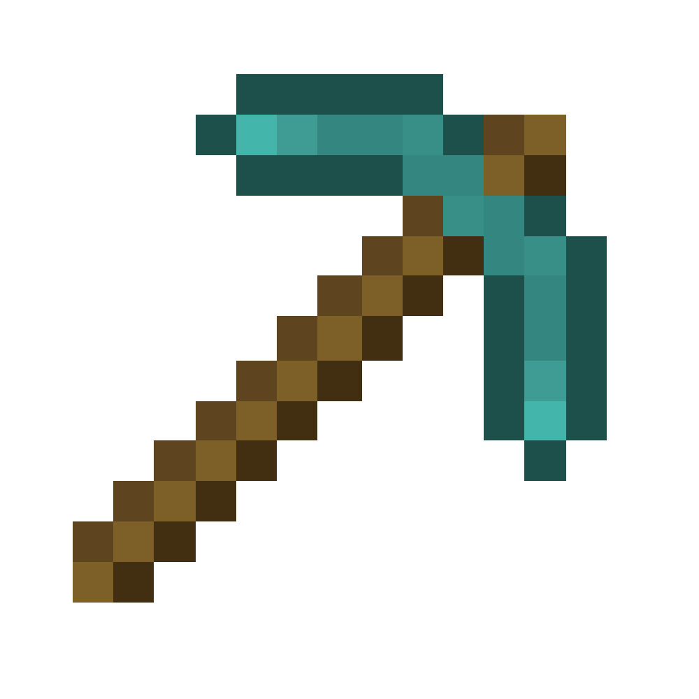 Pixilart - Minecraft diamond pickaxe by mcpig