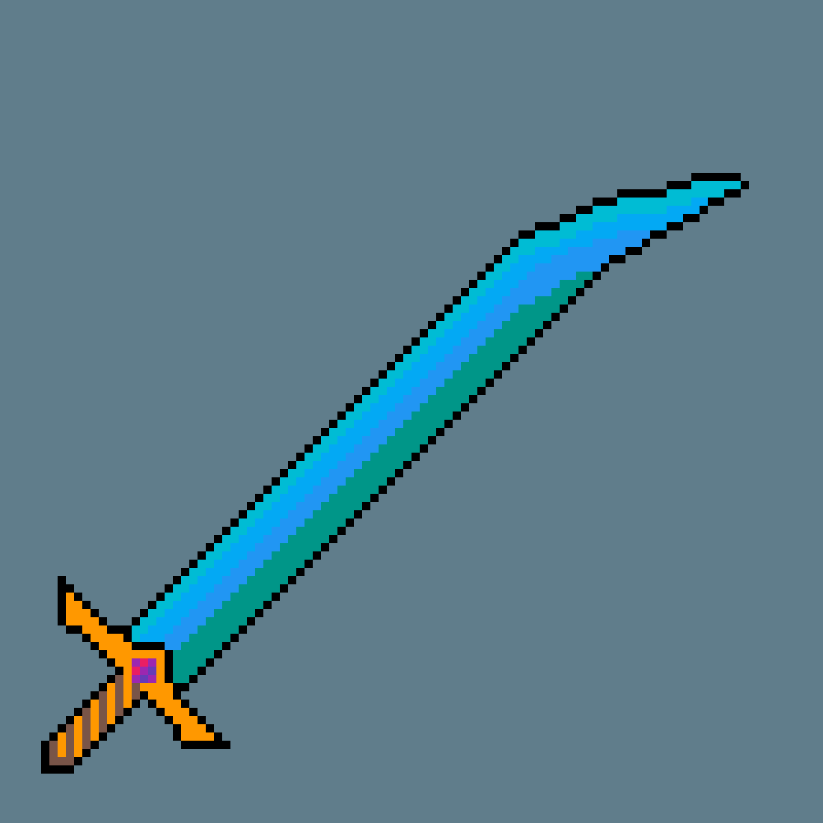 Pixilart - sword of the endless tides 100 pixels by Dandanny07