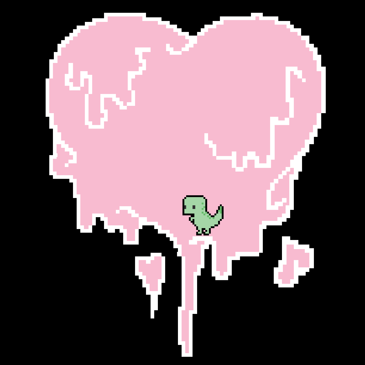 Pixilart - Dripping Pink Heart by Bubbly-Bell