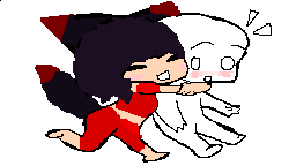 Pixilart - Oc hug collab by LiliTear