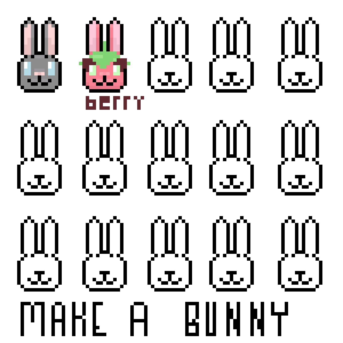 Editing bunny base - Free online pixel art drawing tool - Pixilart