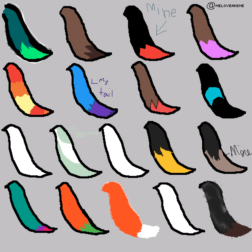 Editing tails - Free online pixel art drawing tool - Pixilart