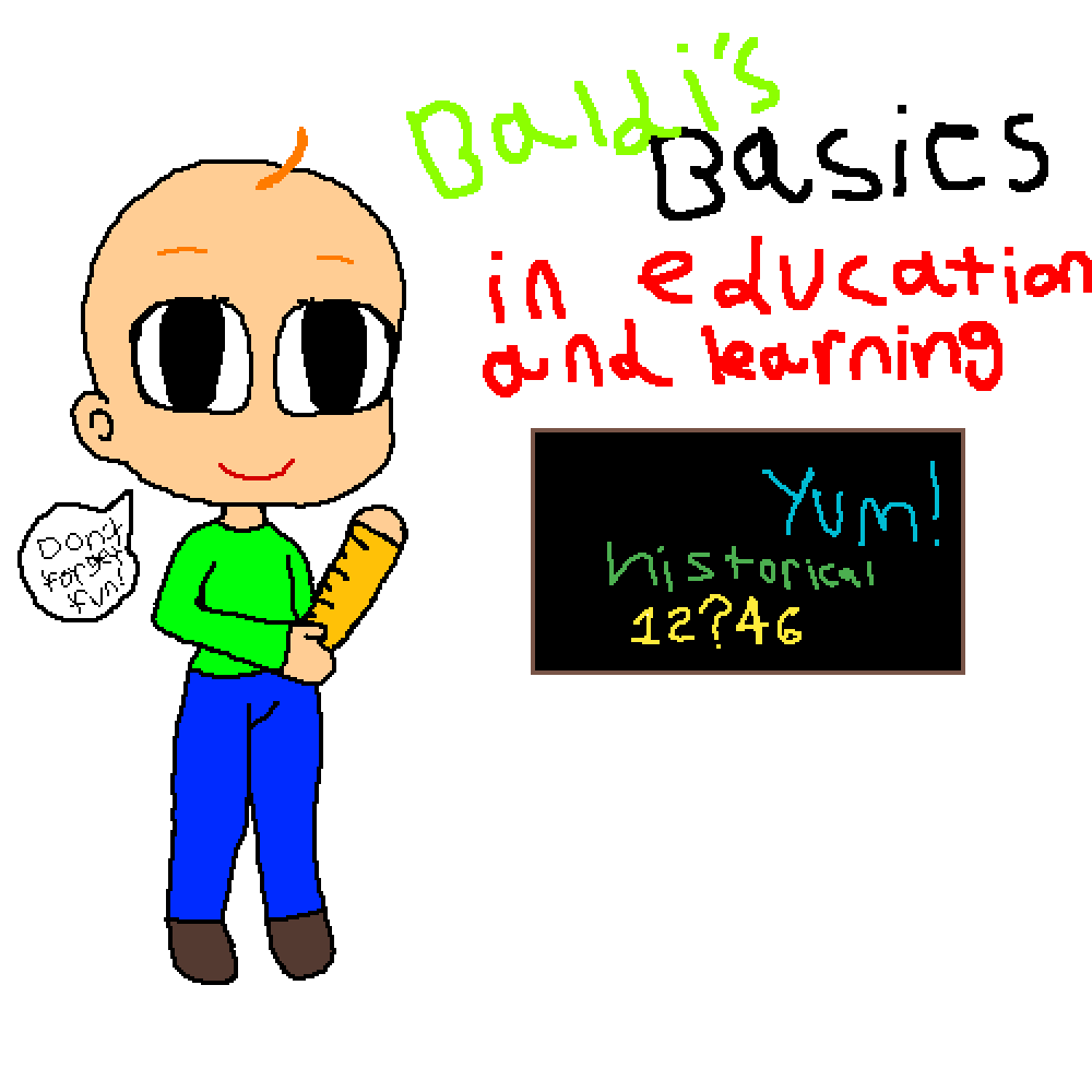 Pixilart - Baldi's Basics (Title Screen) by FurryBiscut