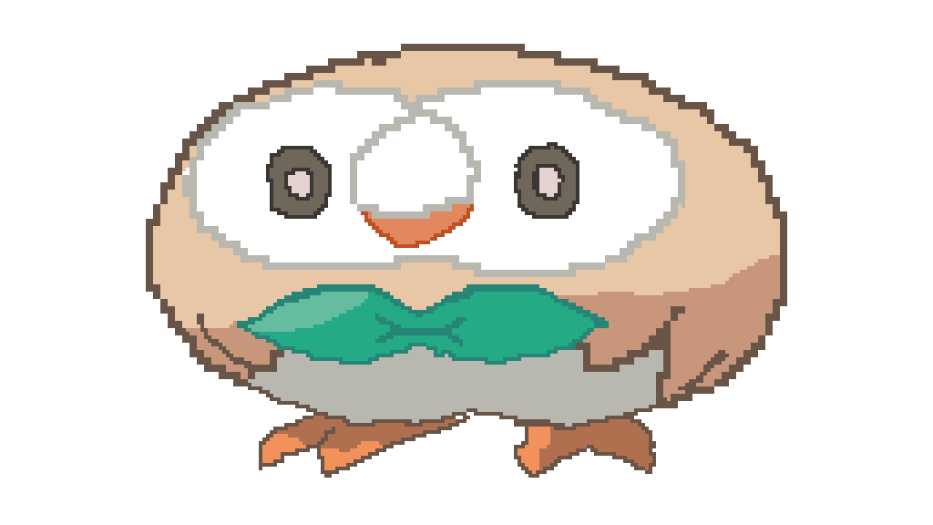 Pixilart - {CONTEST} Rowlet - Pokemon Sun and Moon by PixelTeddy2270