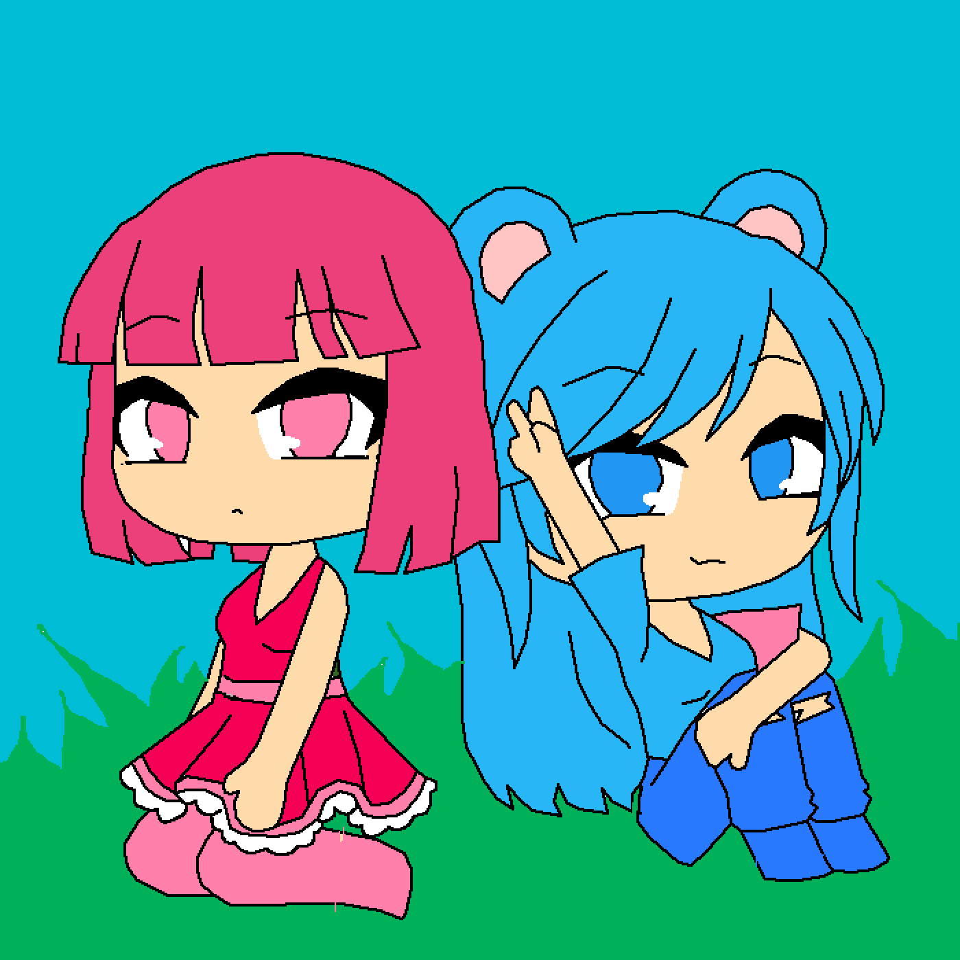 Pixilart - gacha friends by soomy-male