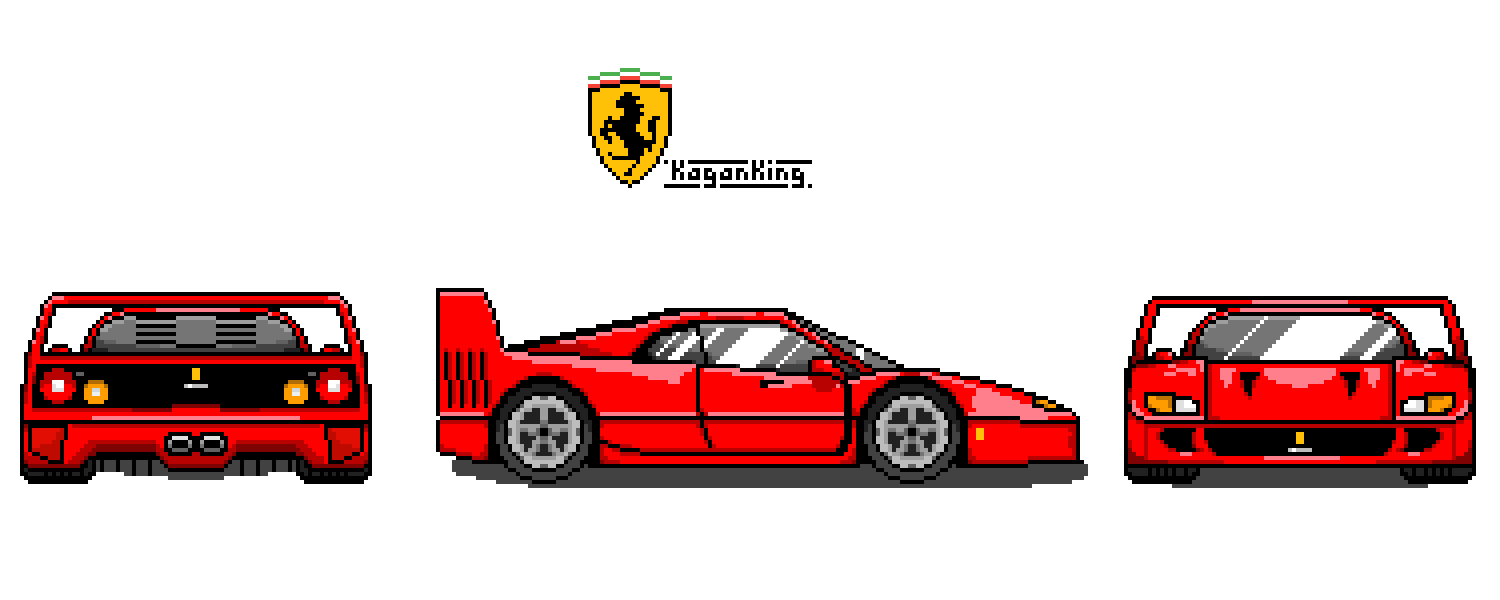 Edición Ferrari F40 - Herramienta gratuita de dibujo en línea de pixel ...