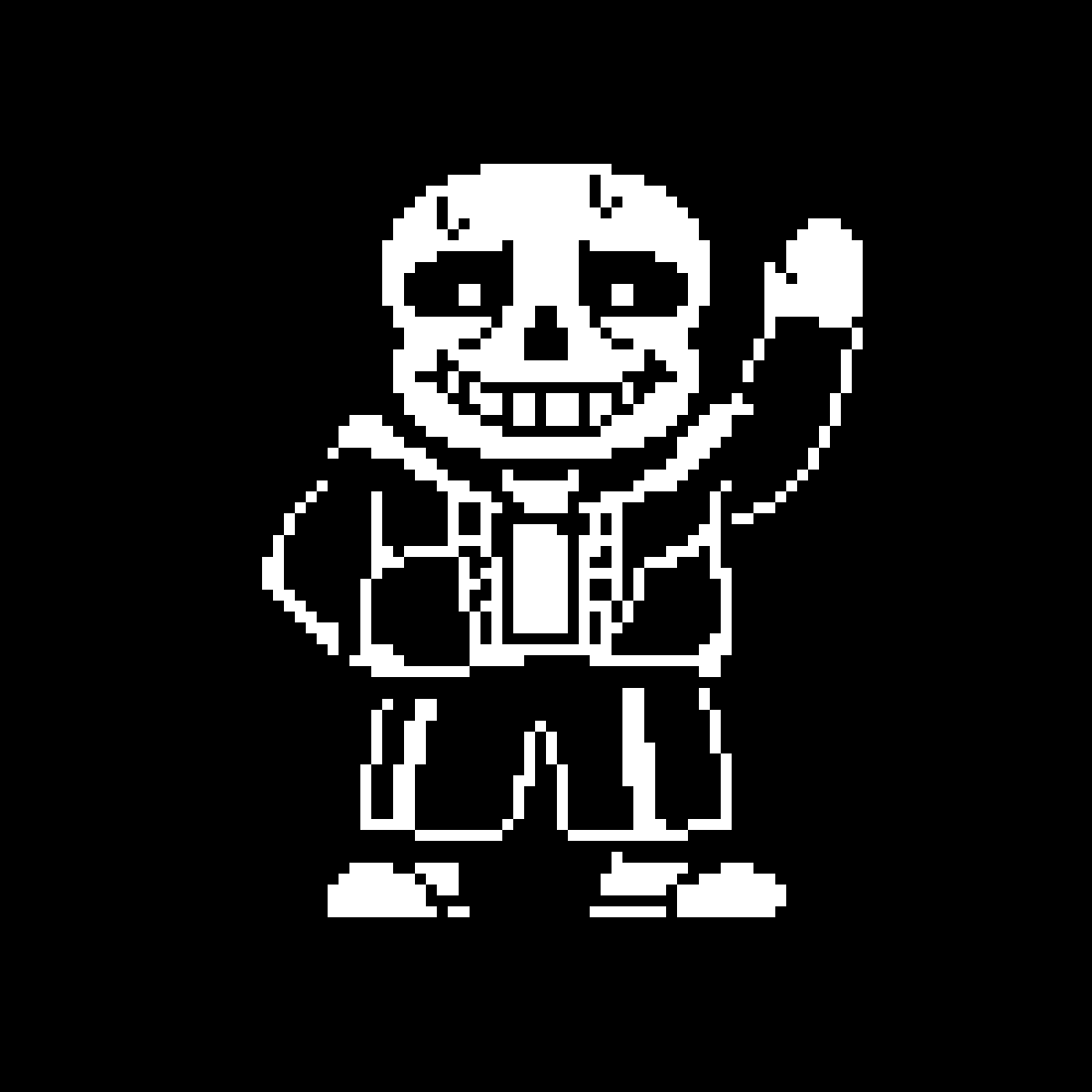 Pixilart - (Tired/Hand Throw Up) Sans Gesture by Immediate54